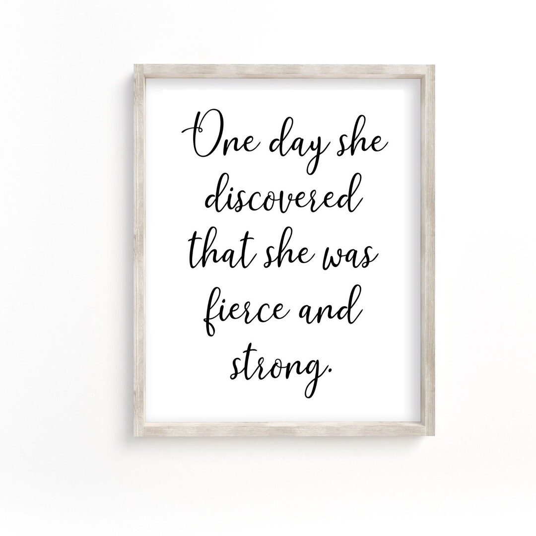 Fierce Woman Quote Print: Girl Power Art (digital Download) - Etsy