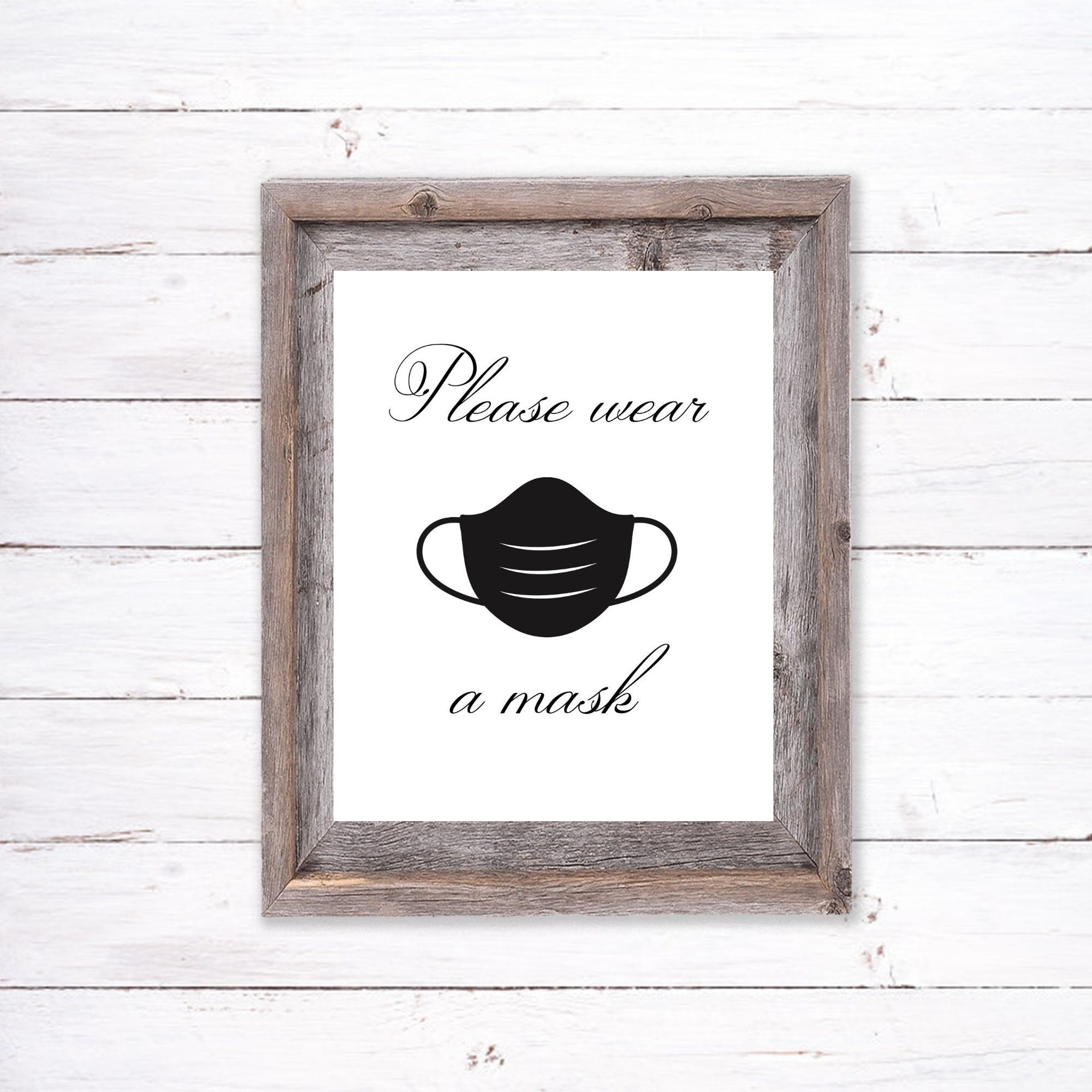 Please Wear A Mask Sign Face Mask Sign Face Masks Required - Etsy