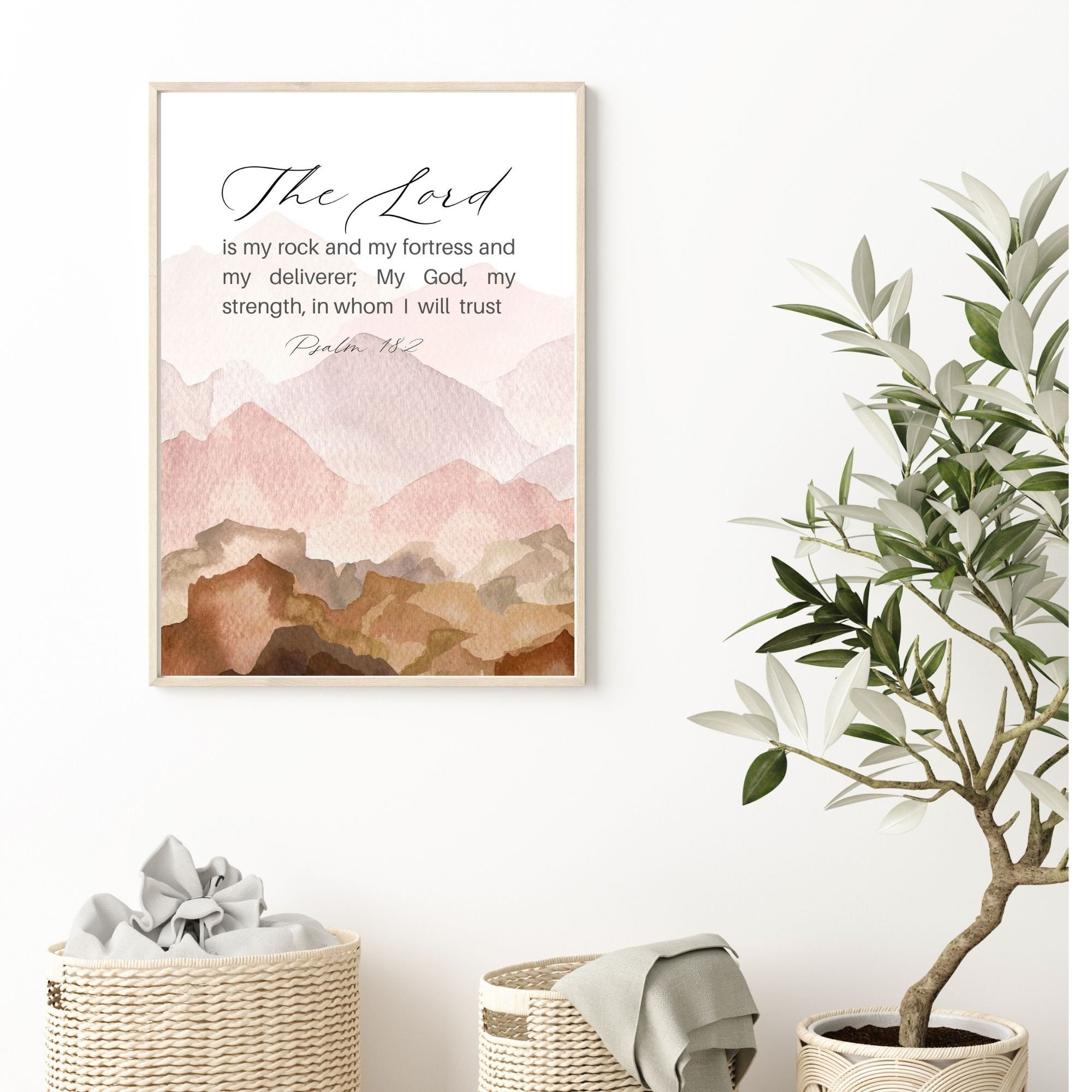 Psalm 18:2 the Lord is My Rock My Fortress Modern Scripture Bible Verse ...