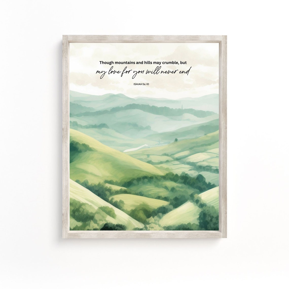 Isaiah 53:10, Though Mountains May Crumble, Scripture Printable ...