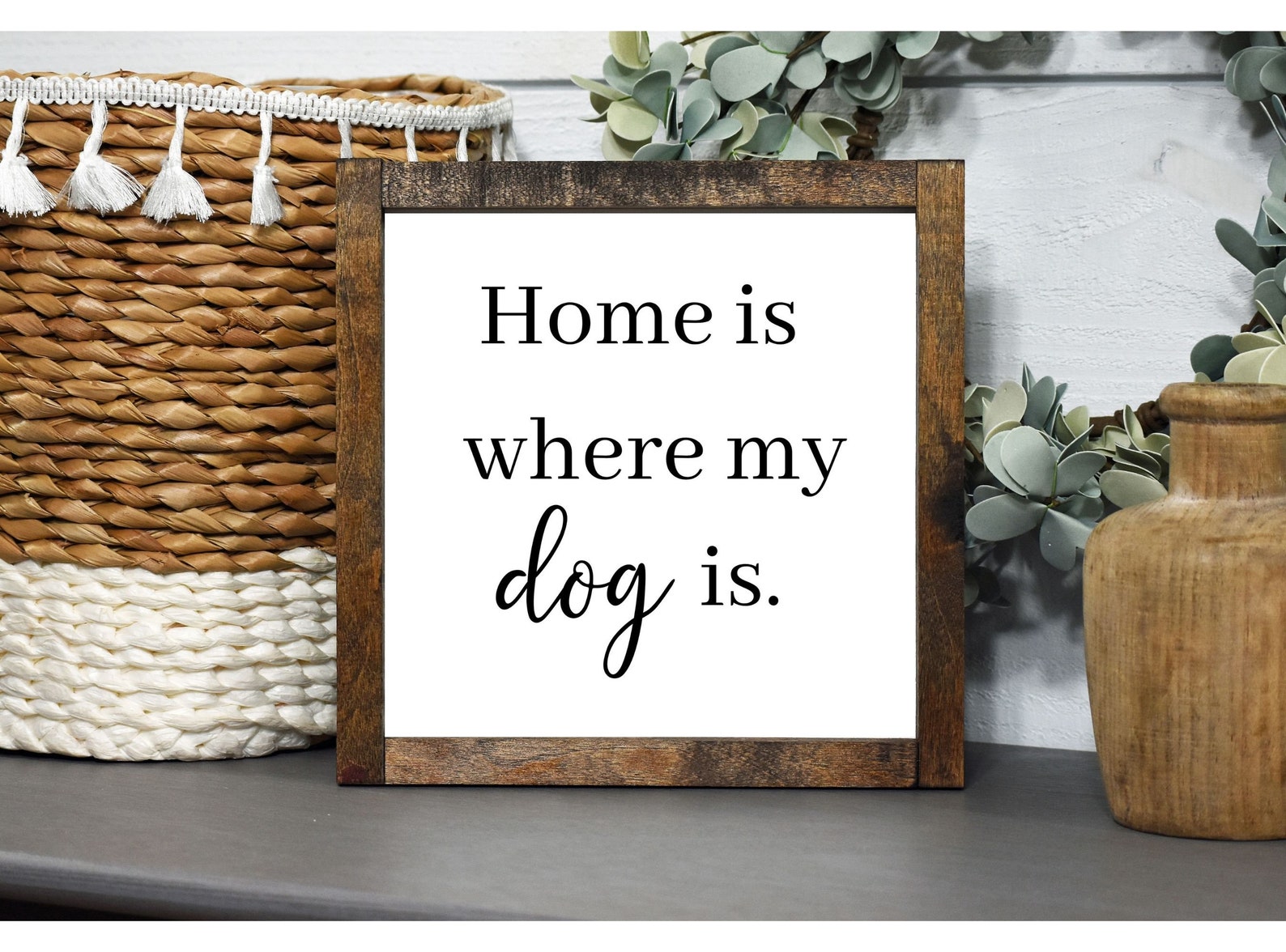 Home is Where My Dog Is Dog Print Wall Decor Dog Lover Gift - Etsy