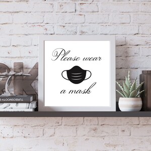 Please Wear A Mask Sign, Face Mask Sign, Face Masks Required, Please ...