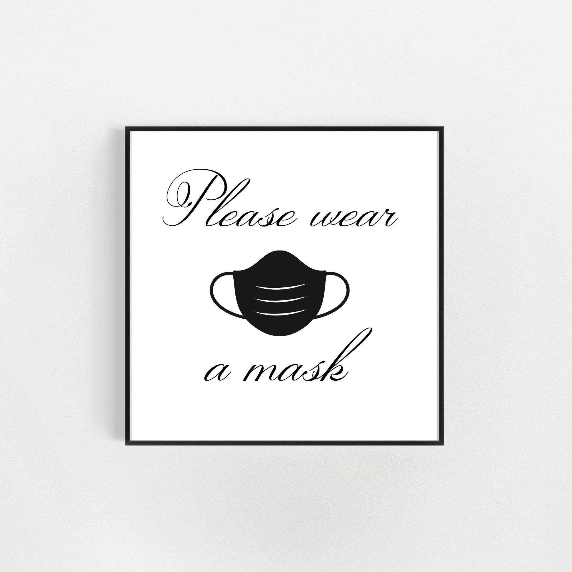 Please Wear A Mask Sign Face Mask Sign Face Masks Required - Etsy