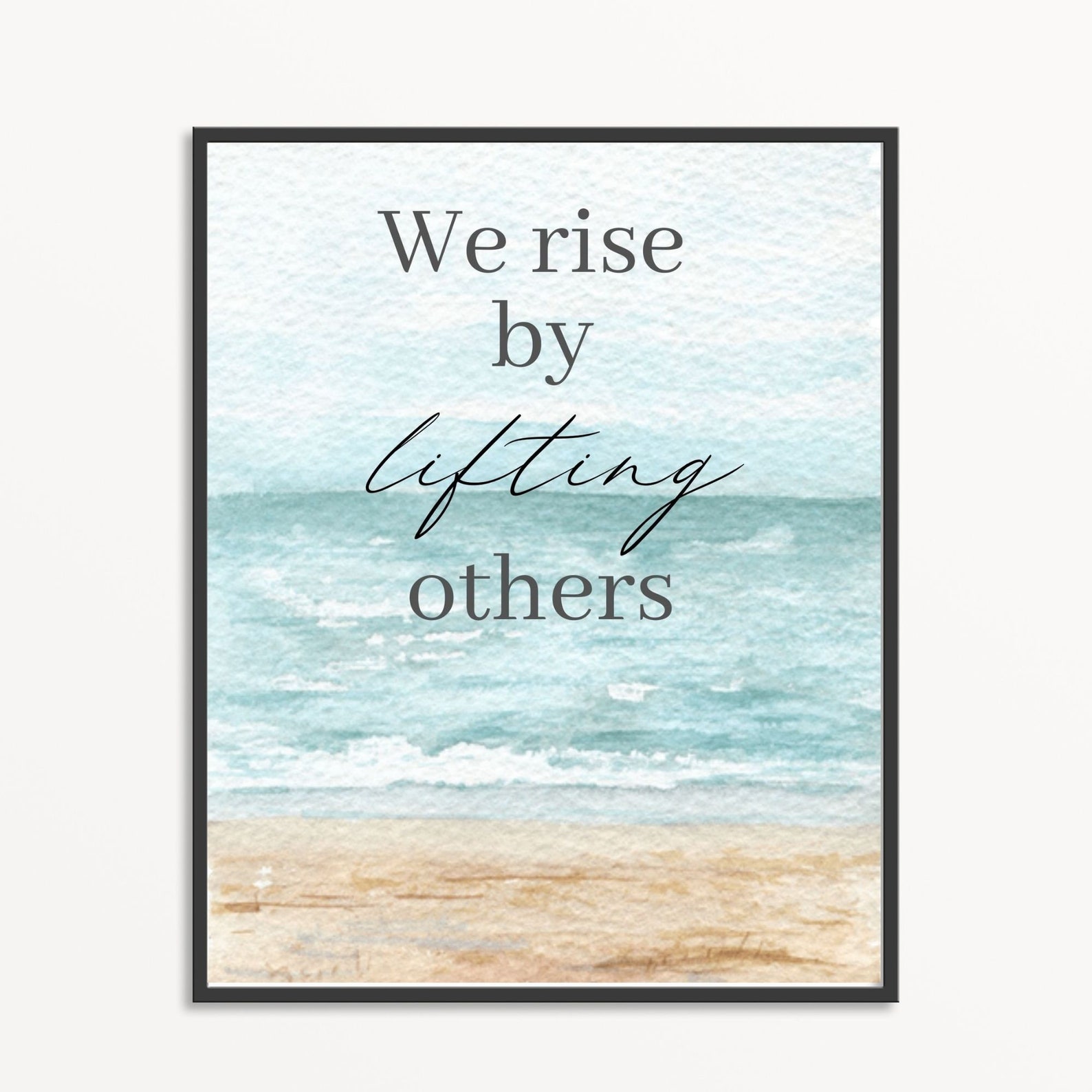 We Rise by Lifting Others, Home Office Desk Decor Inspirational ...