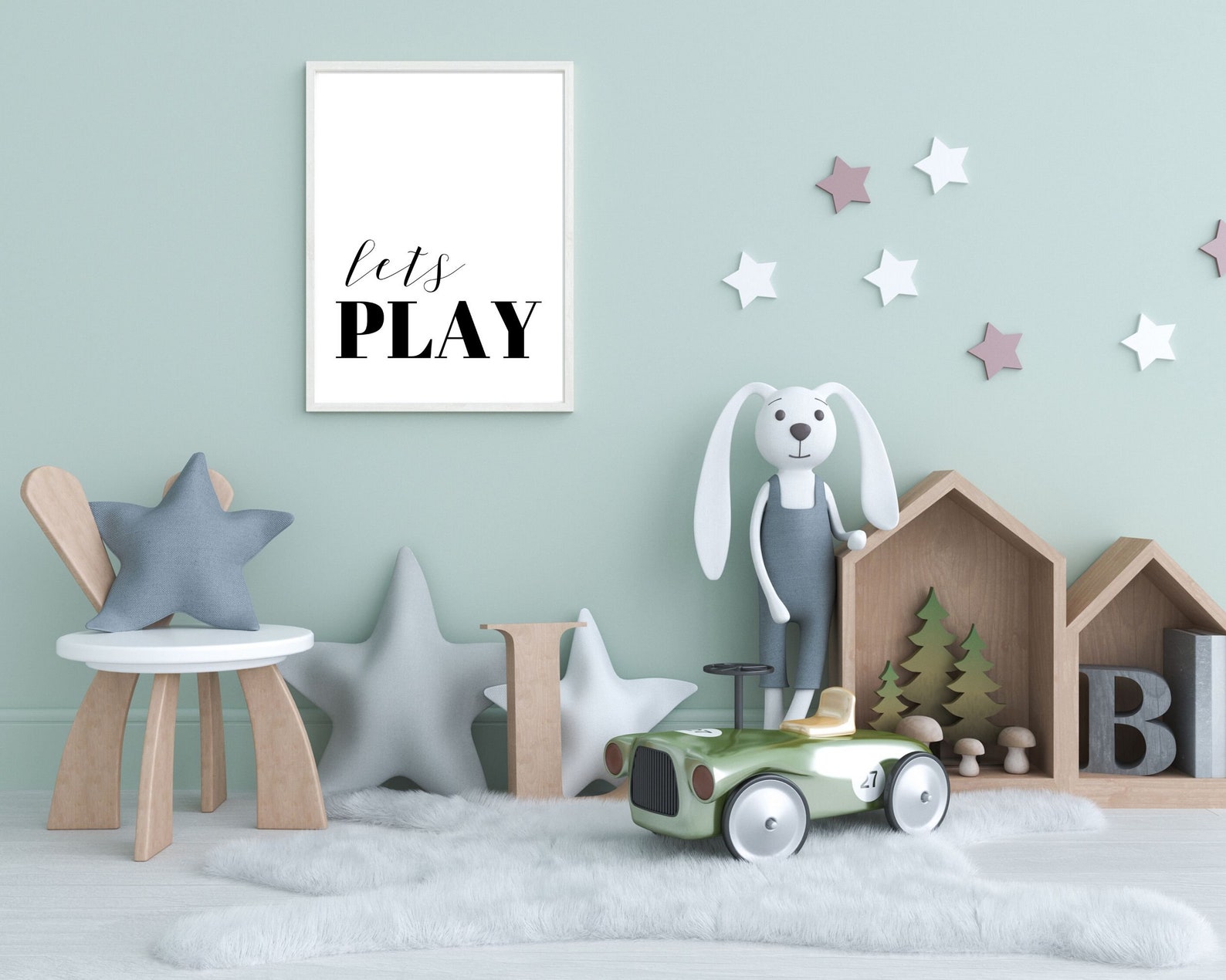 Lets Play Sign: Kids Playroom Decor (digital Download) - Etsy