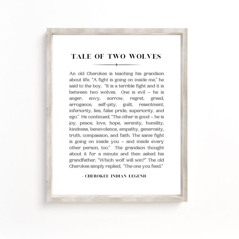 The Two Wolves Art - Etsy