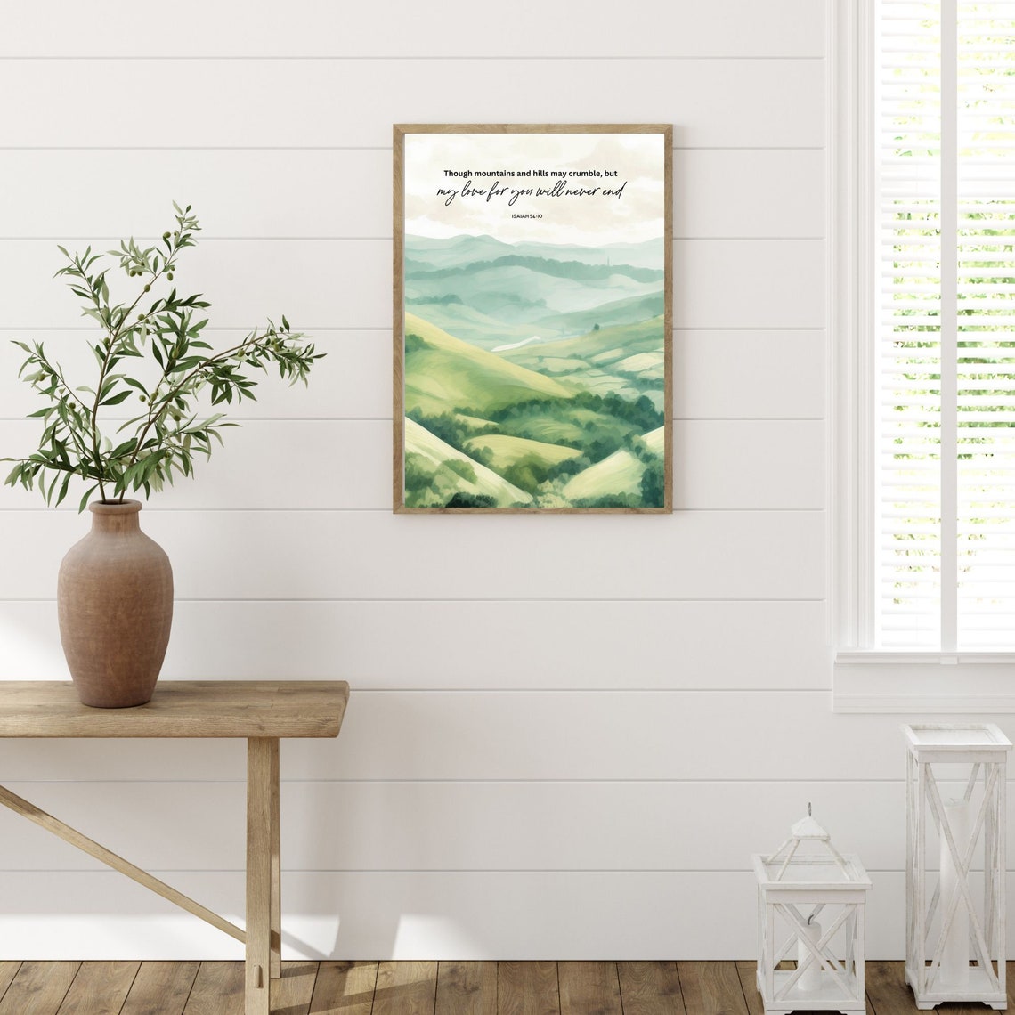 Isaiah 53:10, Though Mountains May Crumble, Scripture Printable ...