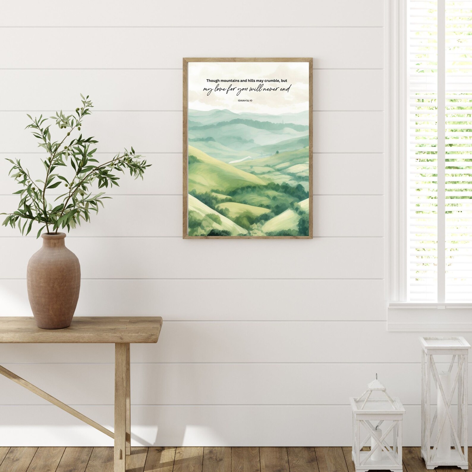 Isaiah 53:10, Though Mountains May Crumble, Scripture Printable ...