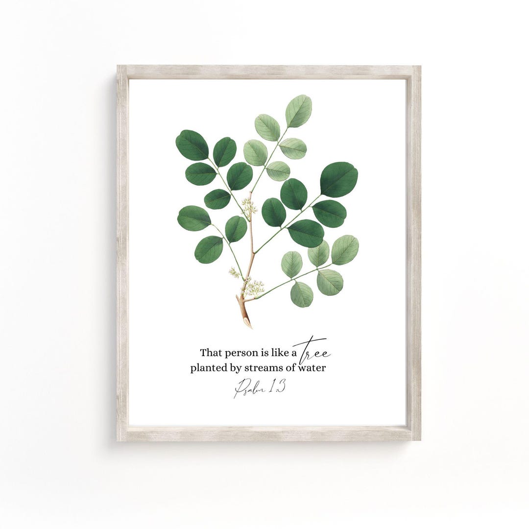 Psalm 1:3 Printable, Hat Person is Like a Tree Planted by Streams of ...