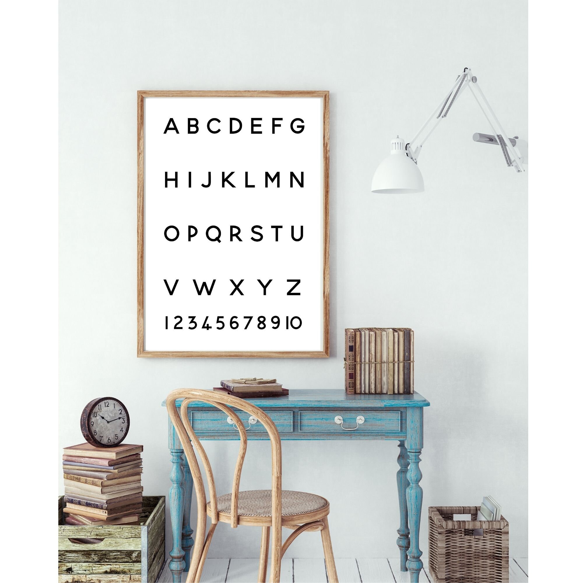 Alphabet Poster Alphabet Print ABC Wall Art Kids Wall Art - Etsy