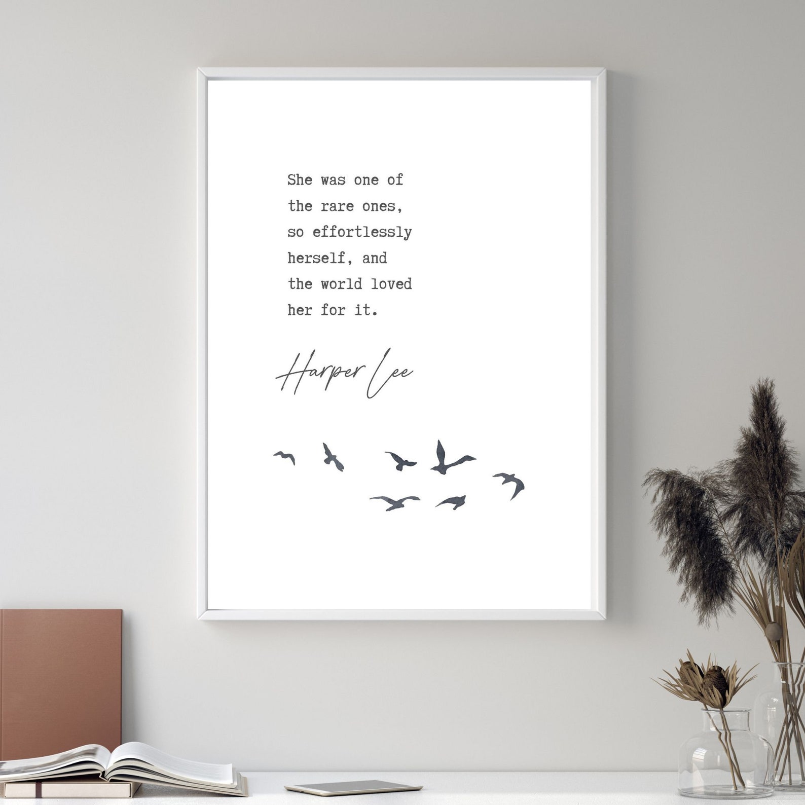 To Kill a Mockingbird Quote, Harper Lee, Book Lovers Gifts, She Was One ...