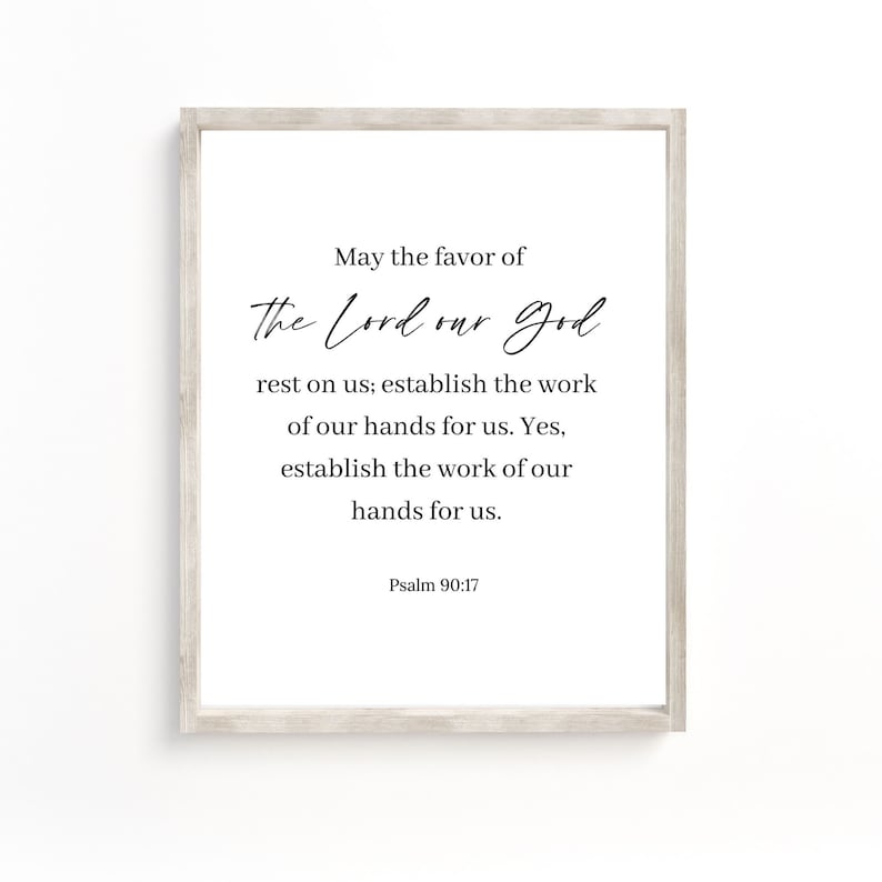 Psalm 90:17 Printable, Bible Verse Wall Art (digital Download) - Etsy