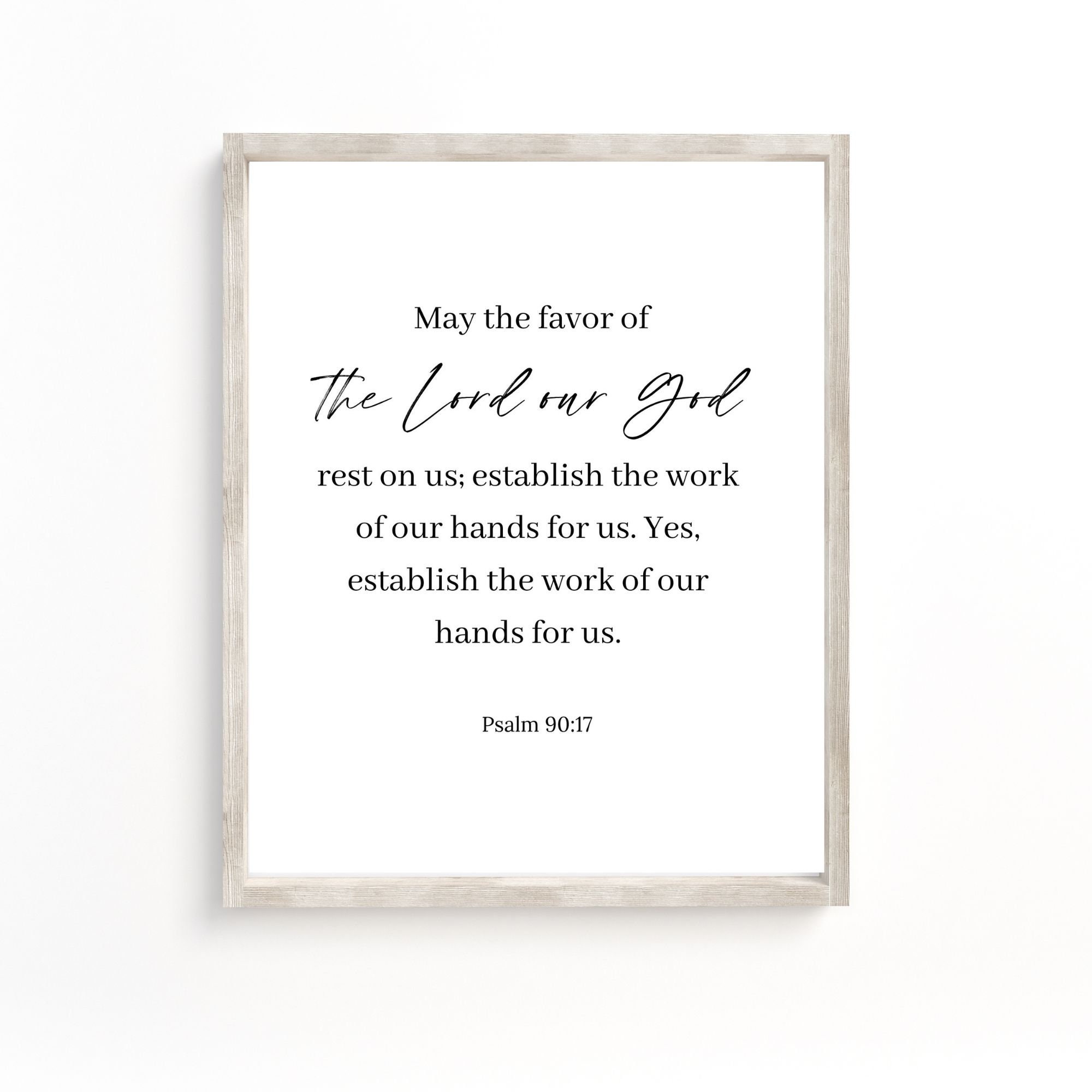 Psalm 90:17 Printable, Bible Verse Wall Art (digital Download) - Etsy