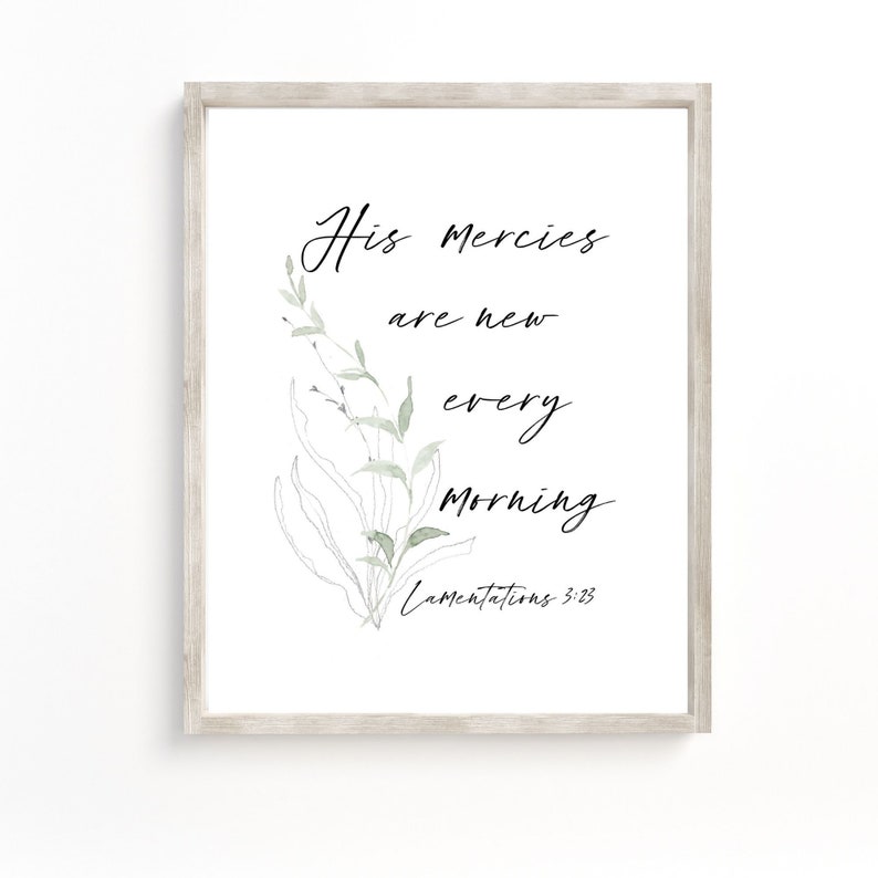 His Mercies Are New Every Morning Lamentations 3 Christian - Etsy
