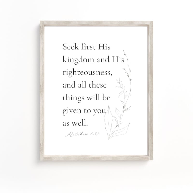 Matthew 6 33 - Etsy