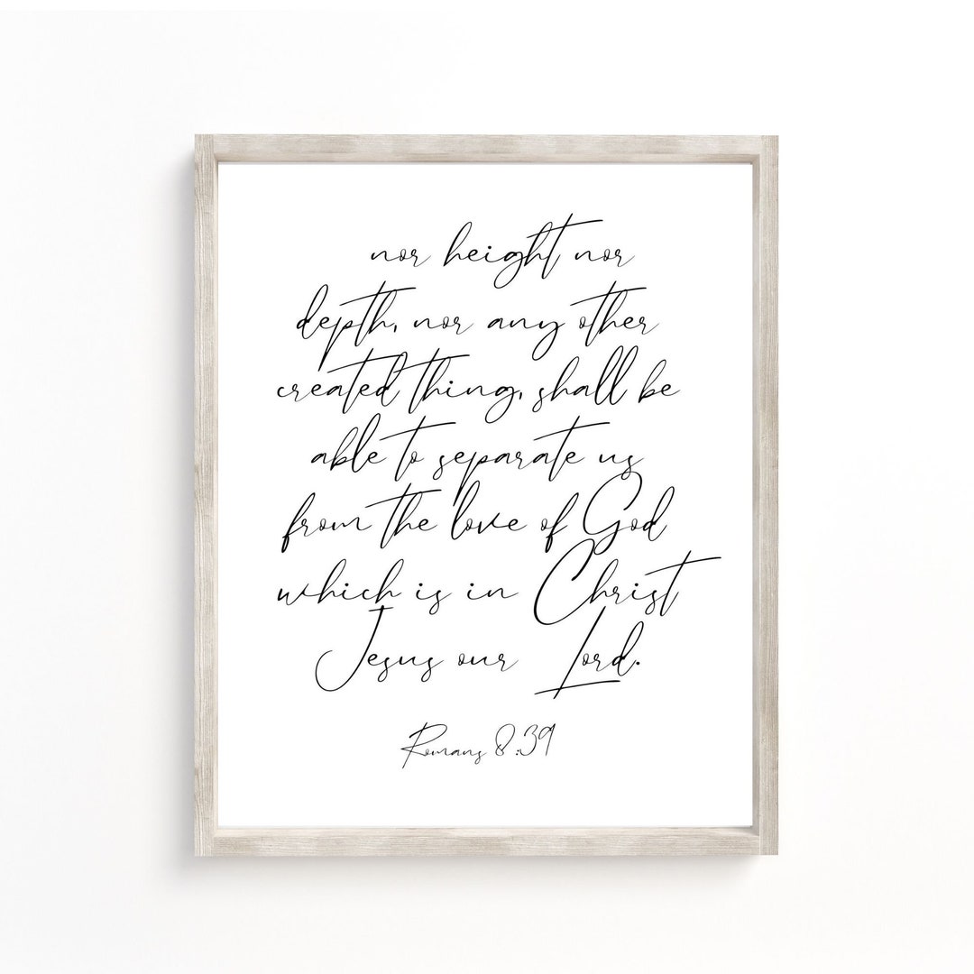 Romans 8 Bible Verse Wall Art, Bible Verse Printable, Christian Gift ...