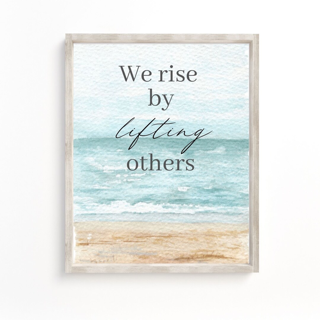 We Rise by Lifting Others, Home Office Desk Decor Inspirational ...