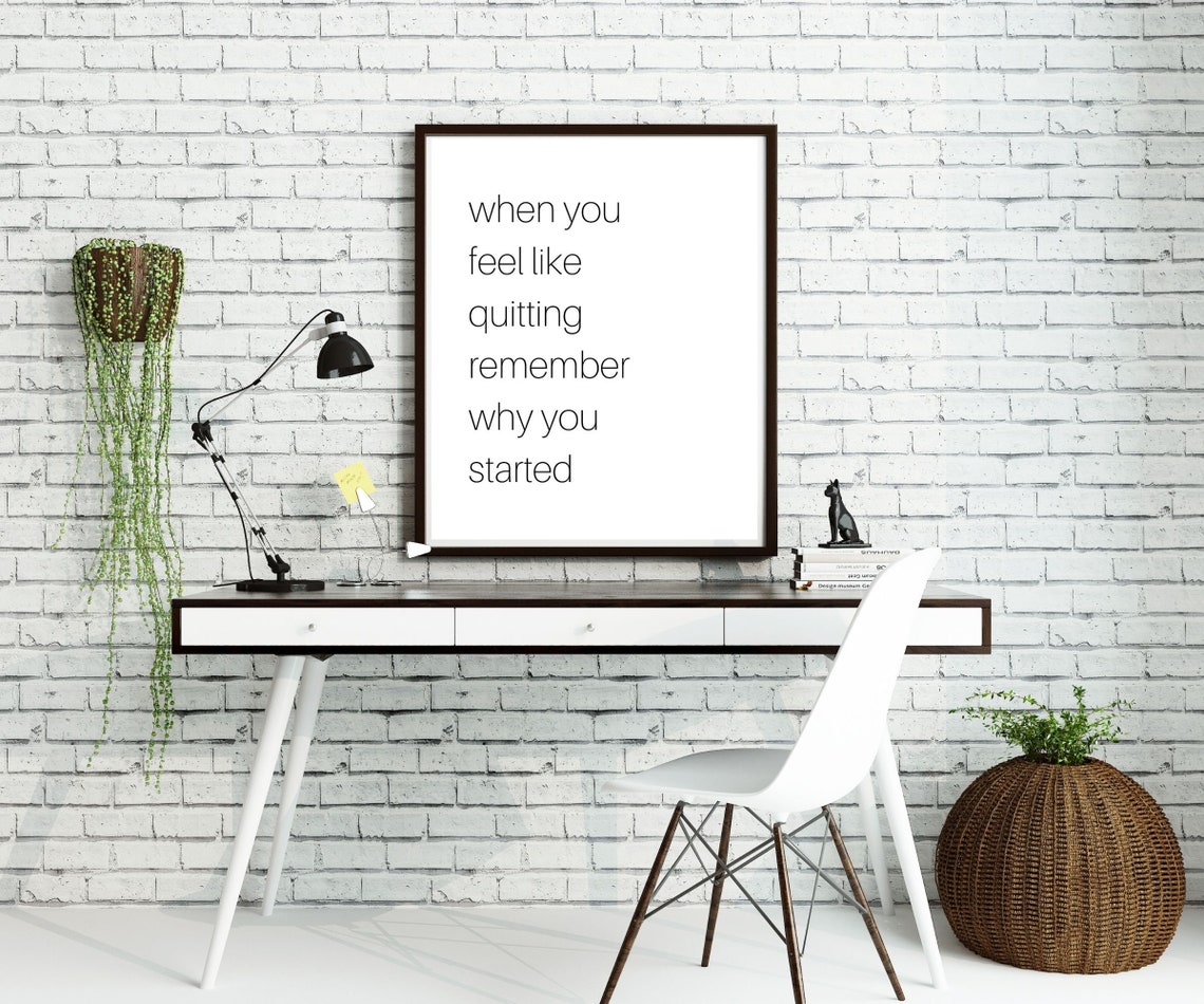 When You Feel Like Quitting Printable Quote Gym Wall Decor - Etsy