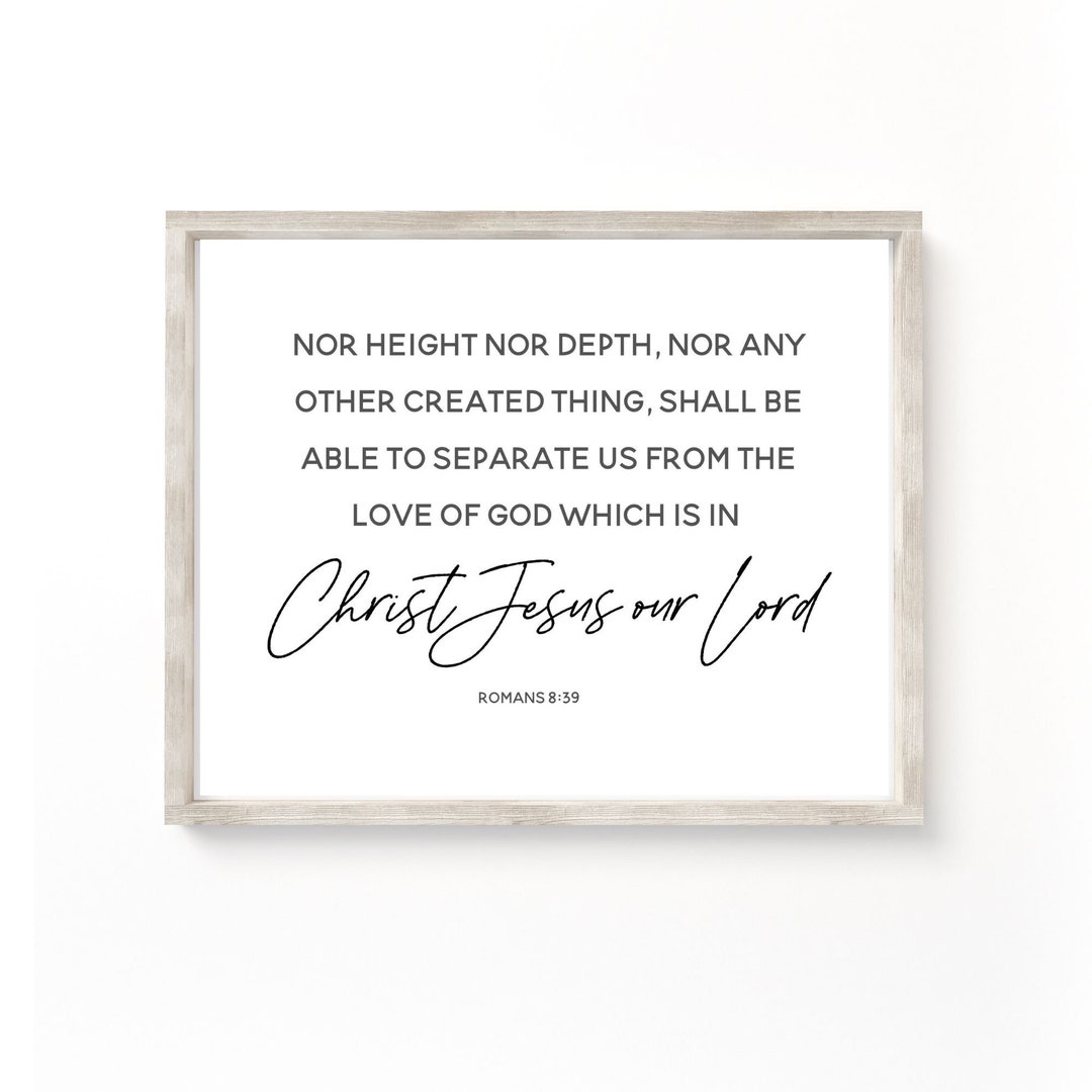 Romans 8 Bible Verse Wall Art, Bible Verse Printable Wall Art, Modern ...