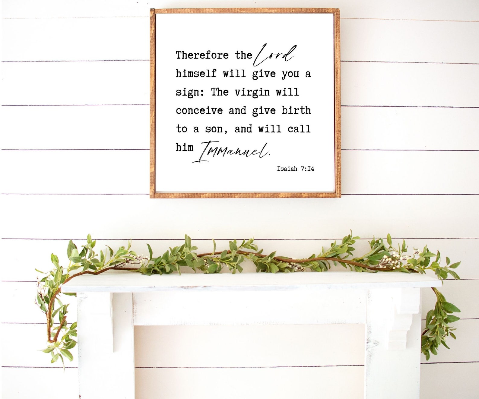 Isaiah 7:14 Call Him Immanuel Printablebible Verse Wall - Etsy