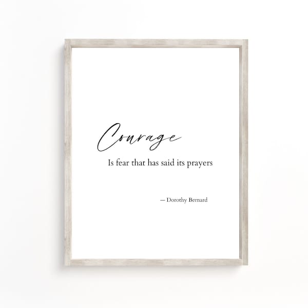 Courage Poster - Etsy