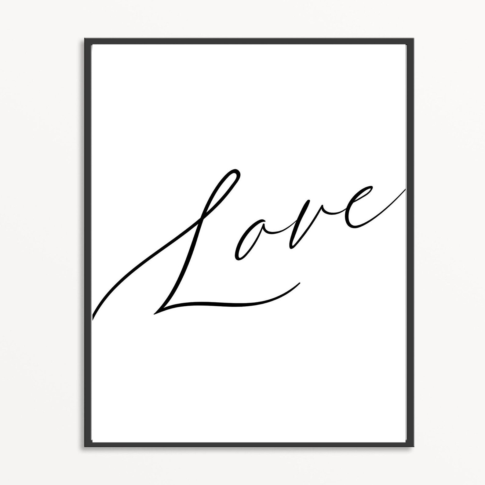 Love Script Printable Wall Art Printable Love Print Love Wall - Etsy
