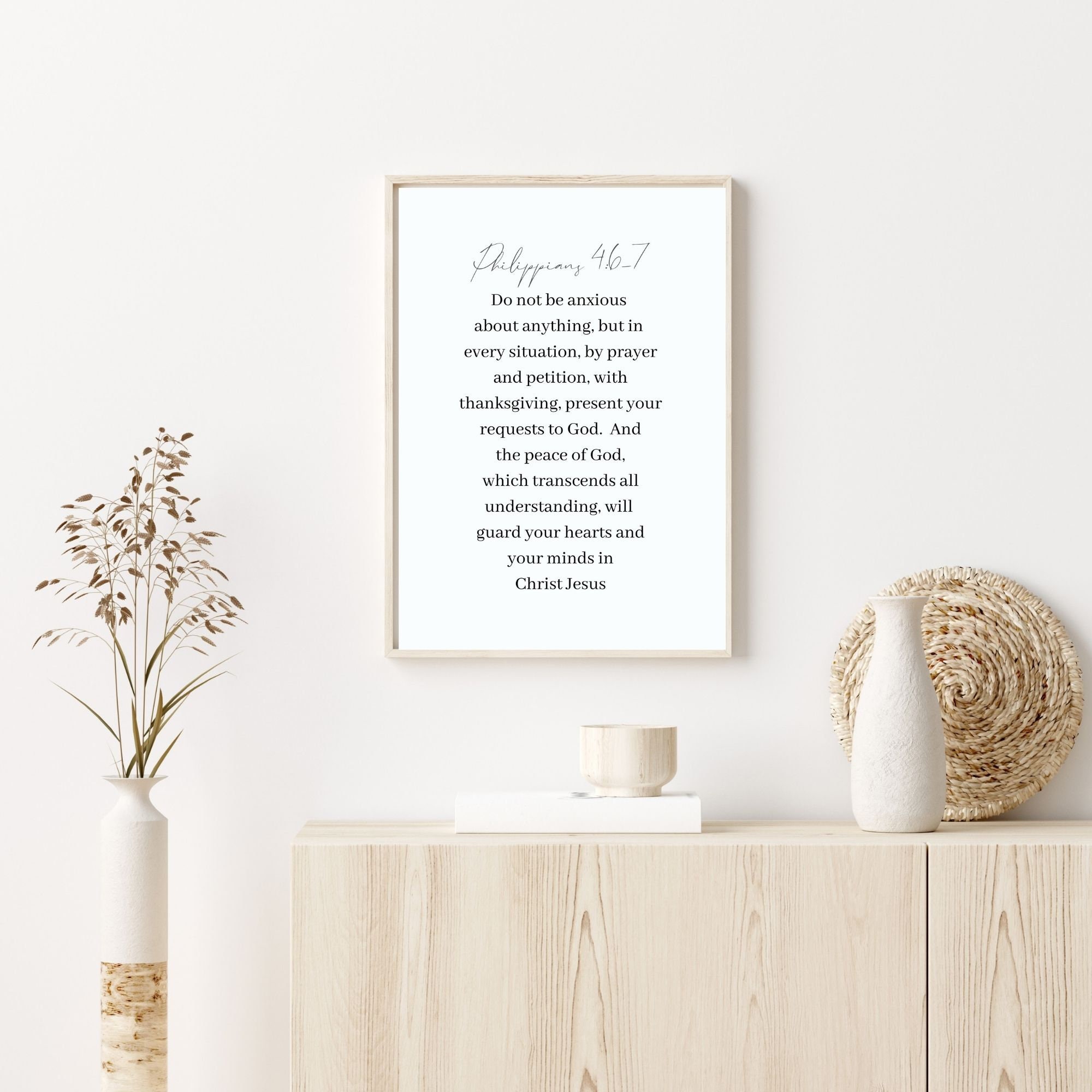 Philippians 4:6-7 Bible Verse Printable Wall Art (digital Download) - Etsy