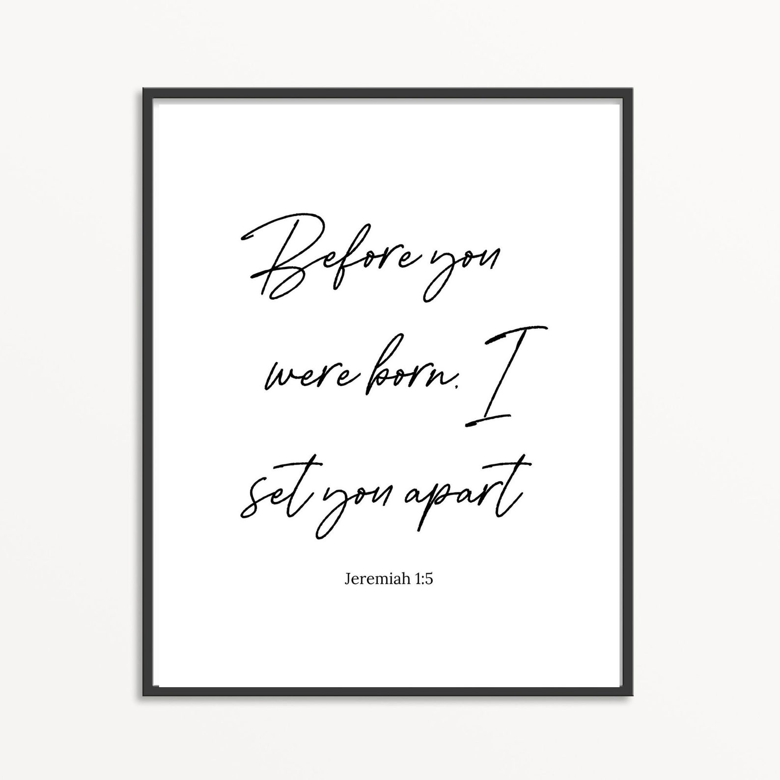 Christian Wall Art, Before You Were Born I Set You Apart, Jeremiah 1:5 ...