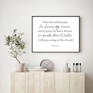 Psalm 116 Bible Verse Print: Christian Scripture Wall Art (digital ...