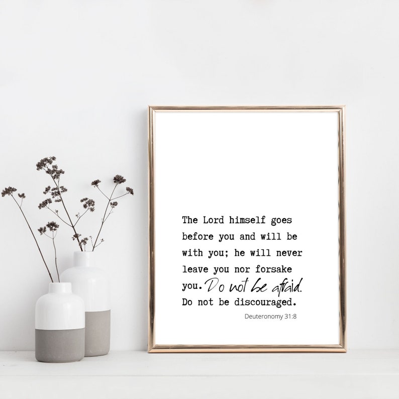The Lord Himself Goes Before You, Deuteronomy 31:8, Christian Decor ...