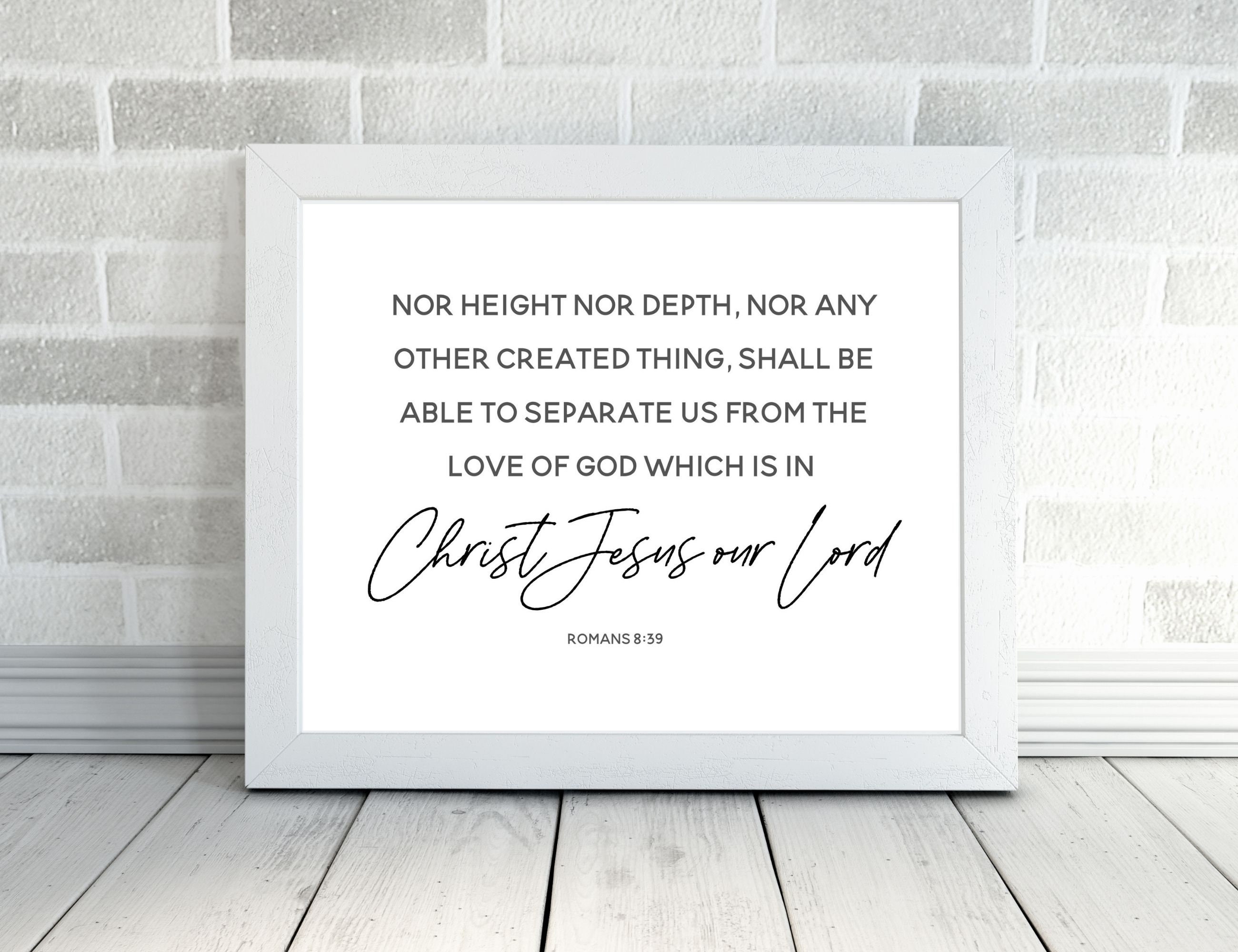Romans 8 Bible Verse Wall Art, Bible Verse Printable Wall Art, Modern ...