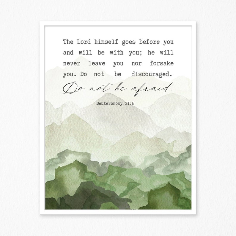 The Lord Himself Goes Before You Bible Verse Printable Deuteronomy 31:8 ...