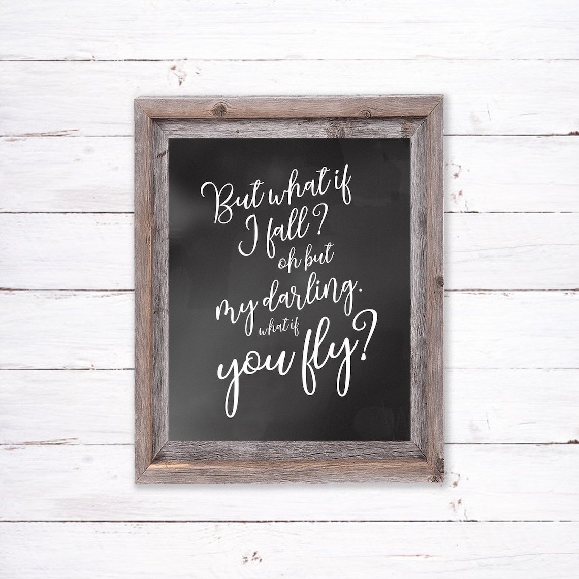 But What If I Fall Quote Print, Motivating Print, Have Courage Print ...