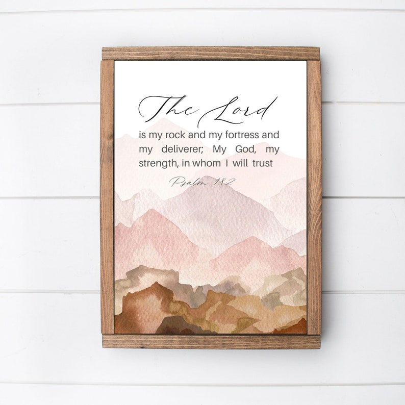 Psalm 18:2 the Lord is My Rock My Fortress Modern Scripture Bible Verse ...