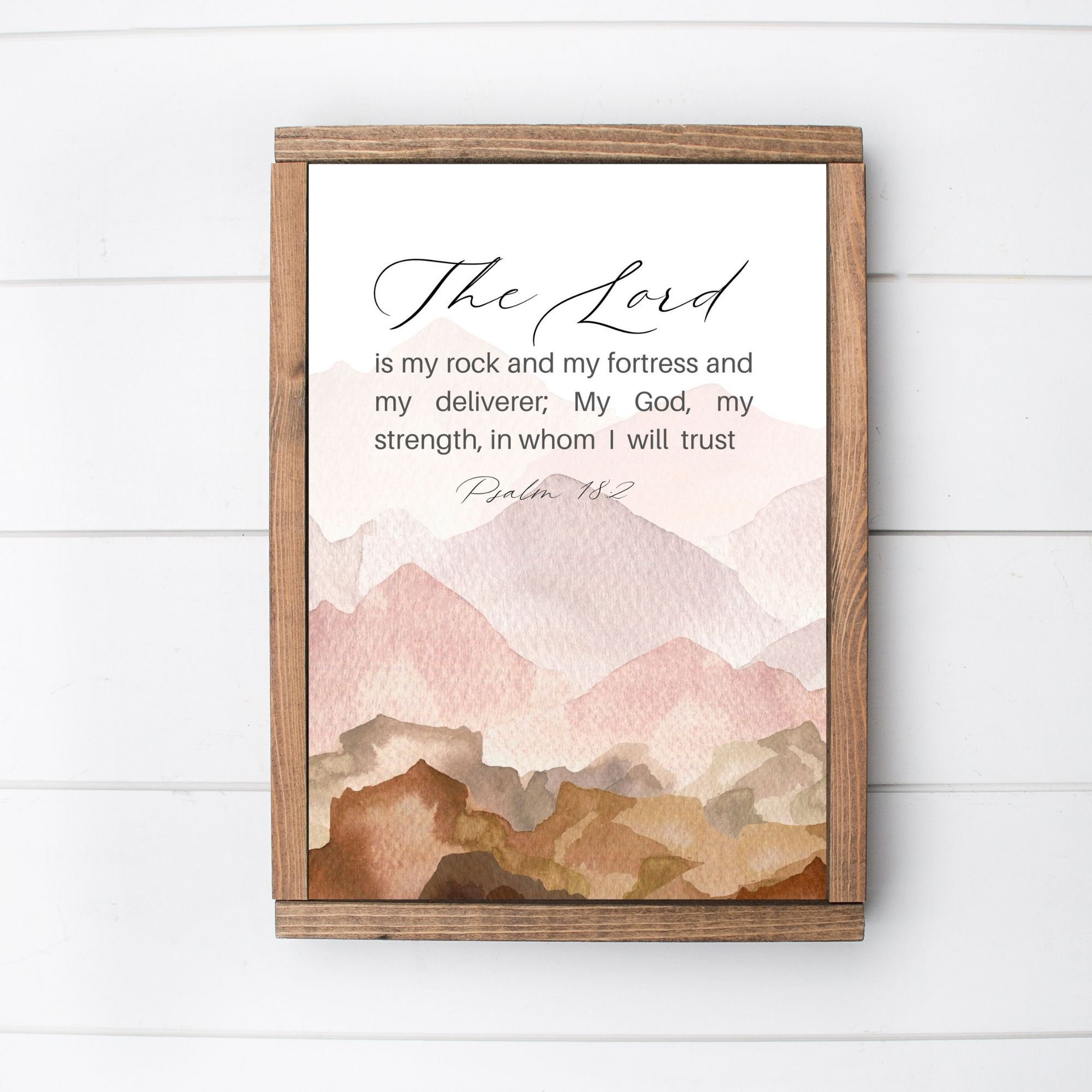 Psalm 18:2 the Lord is My Rock My Fortress Modern Scripture Bible Verse ...