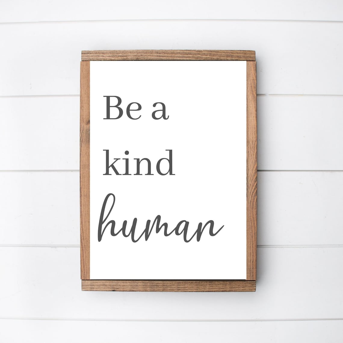 Be a Kind Human Poster Positive Quote Print Inspirational - Etsy