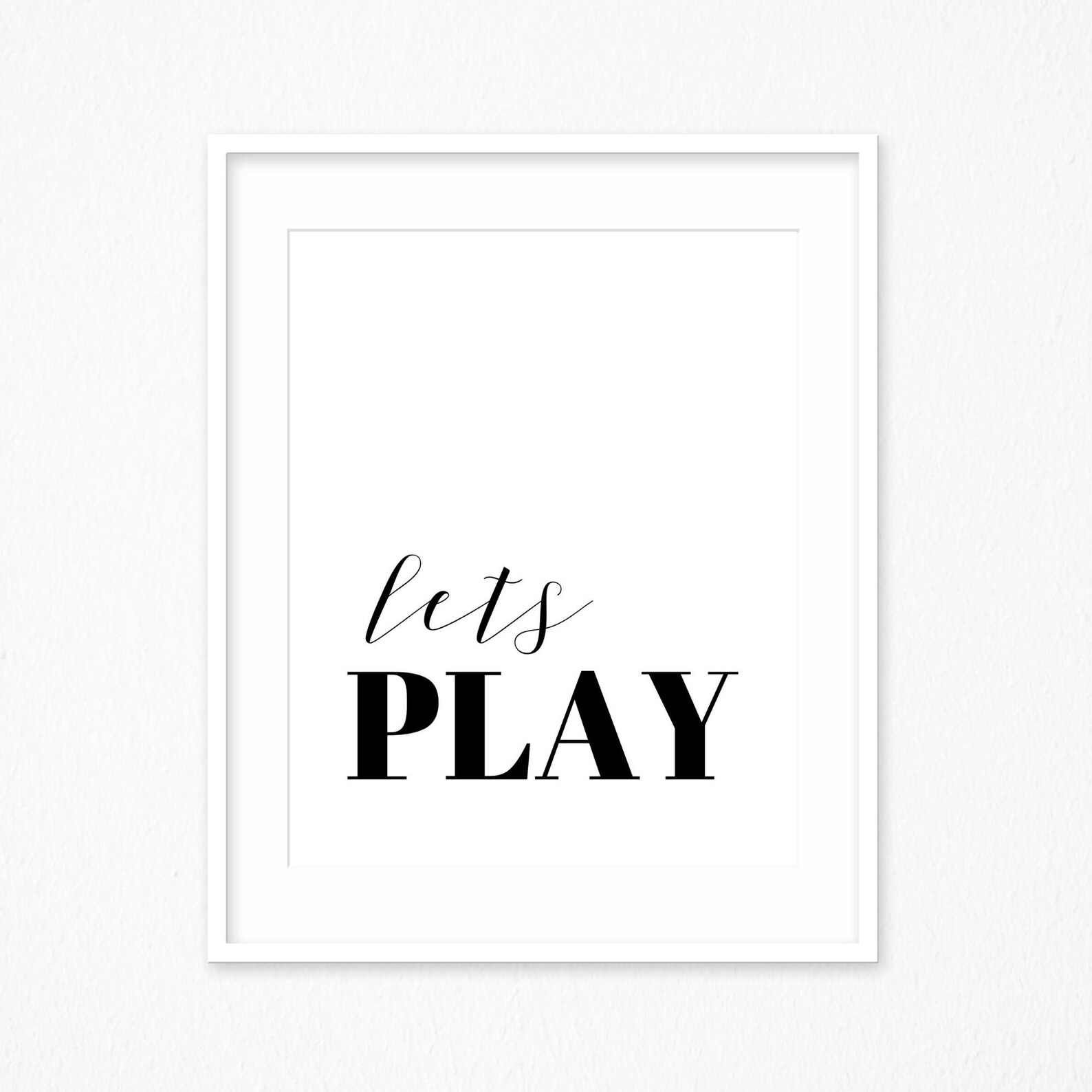 Lets Play Sign Kids Playroom Prints Toy Room Decor Playroom - Etsy
