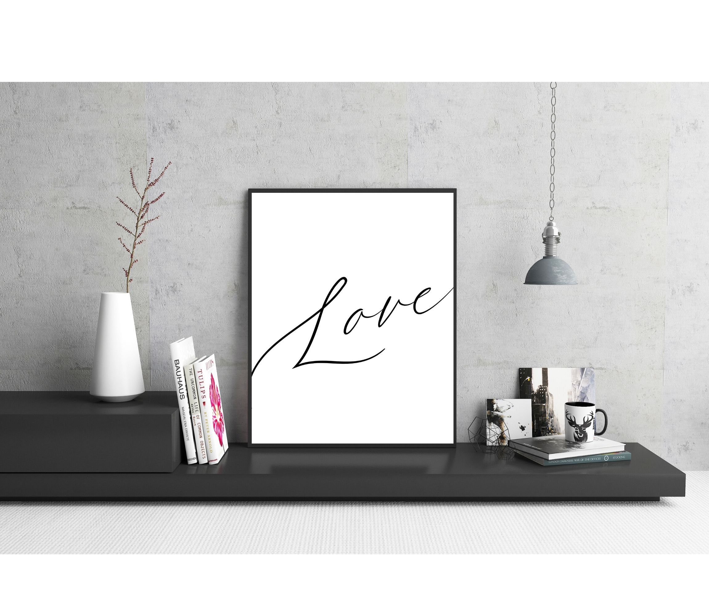 Love Script Printable Wall Art Printable Love Print Love Wall - Etsy