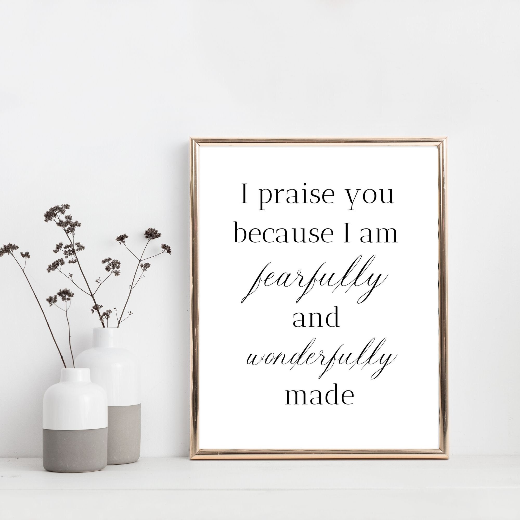 I Am Fearfully and Wonderfully Made, Scripture Sign. Scripture Sign ...