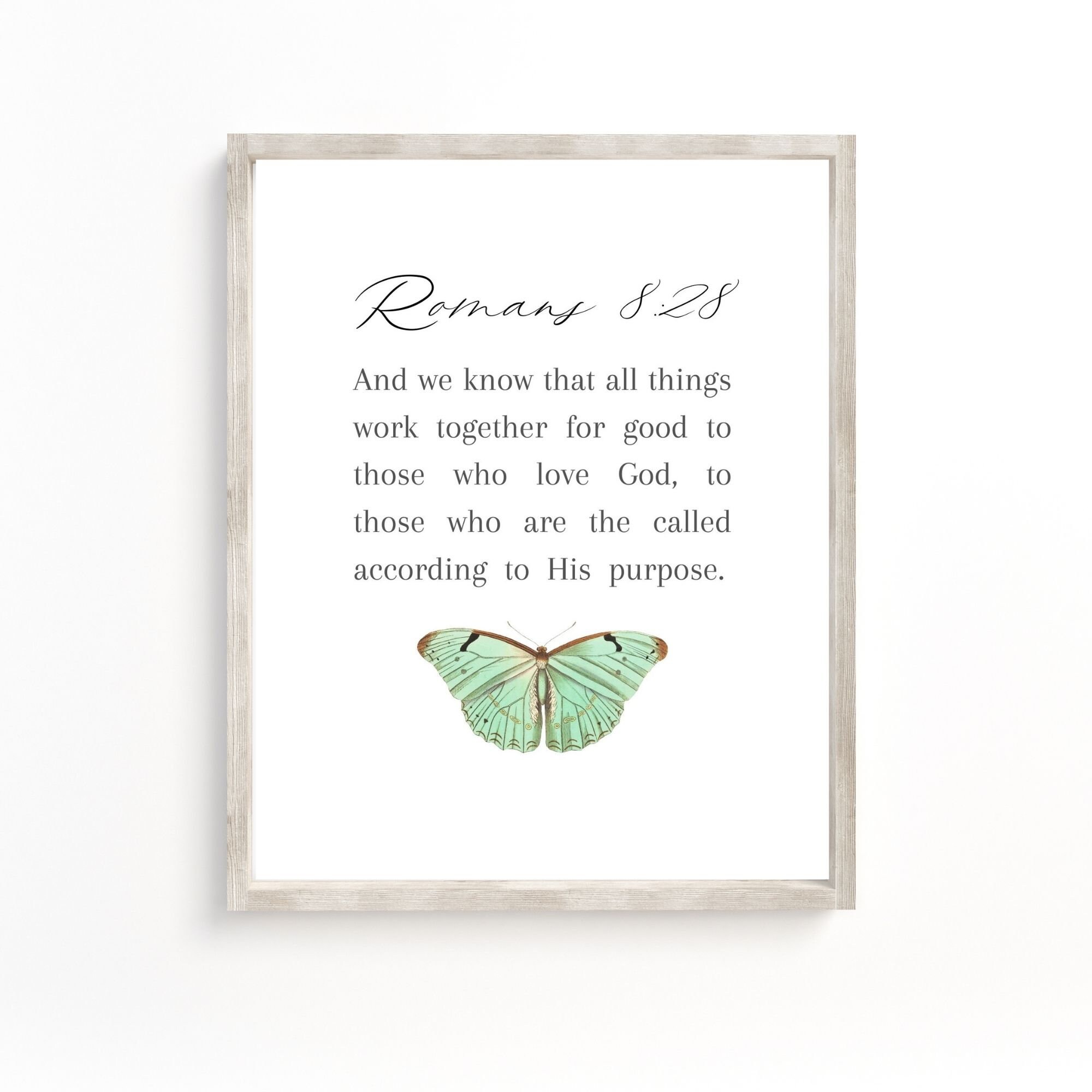 Romans 8:28 Printable All Things Work Together for Good Love - Etsy