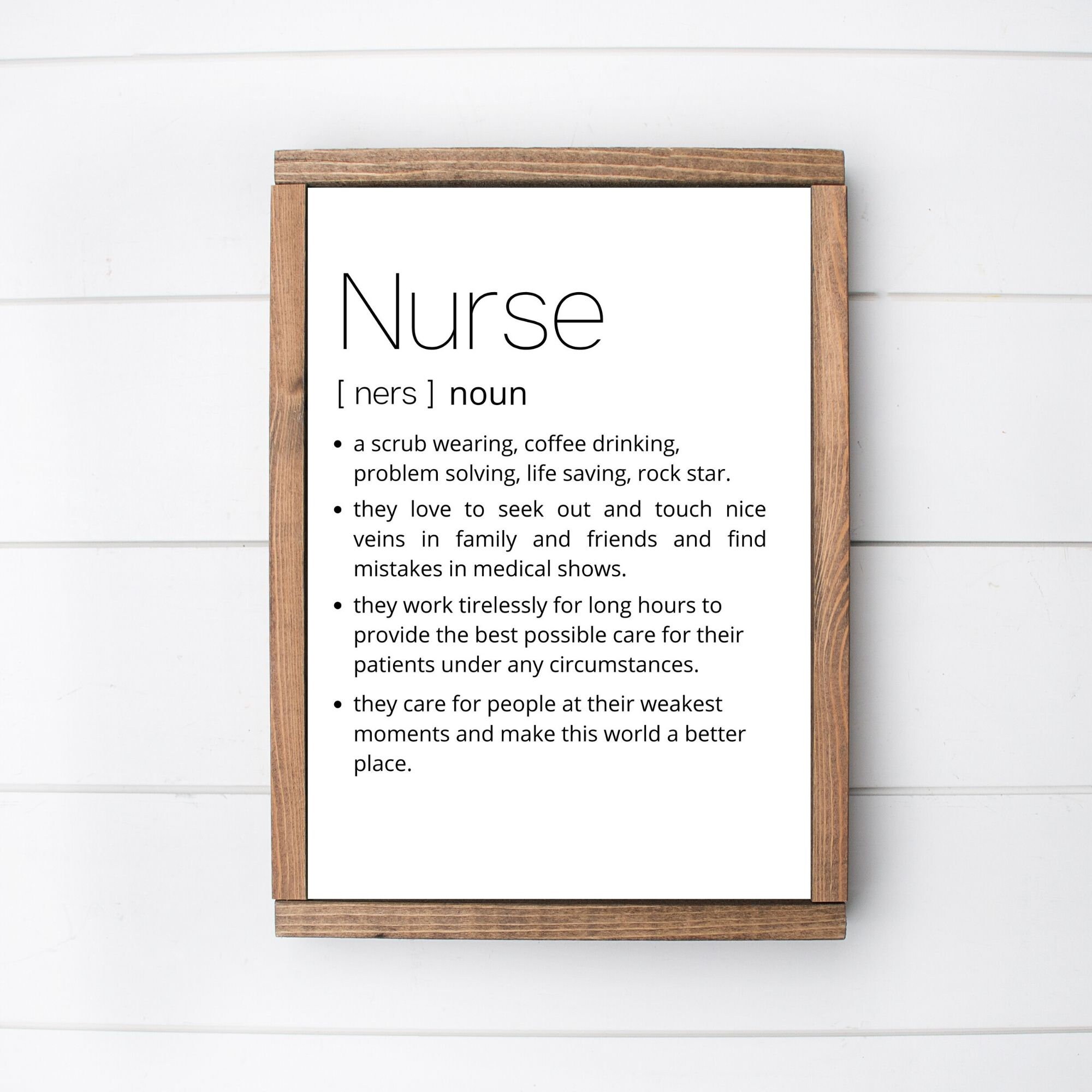 Nurse Gift Nurse Definition Print Nurse Appreciation - Etsy