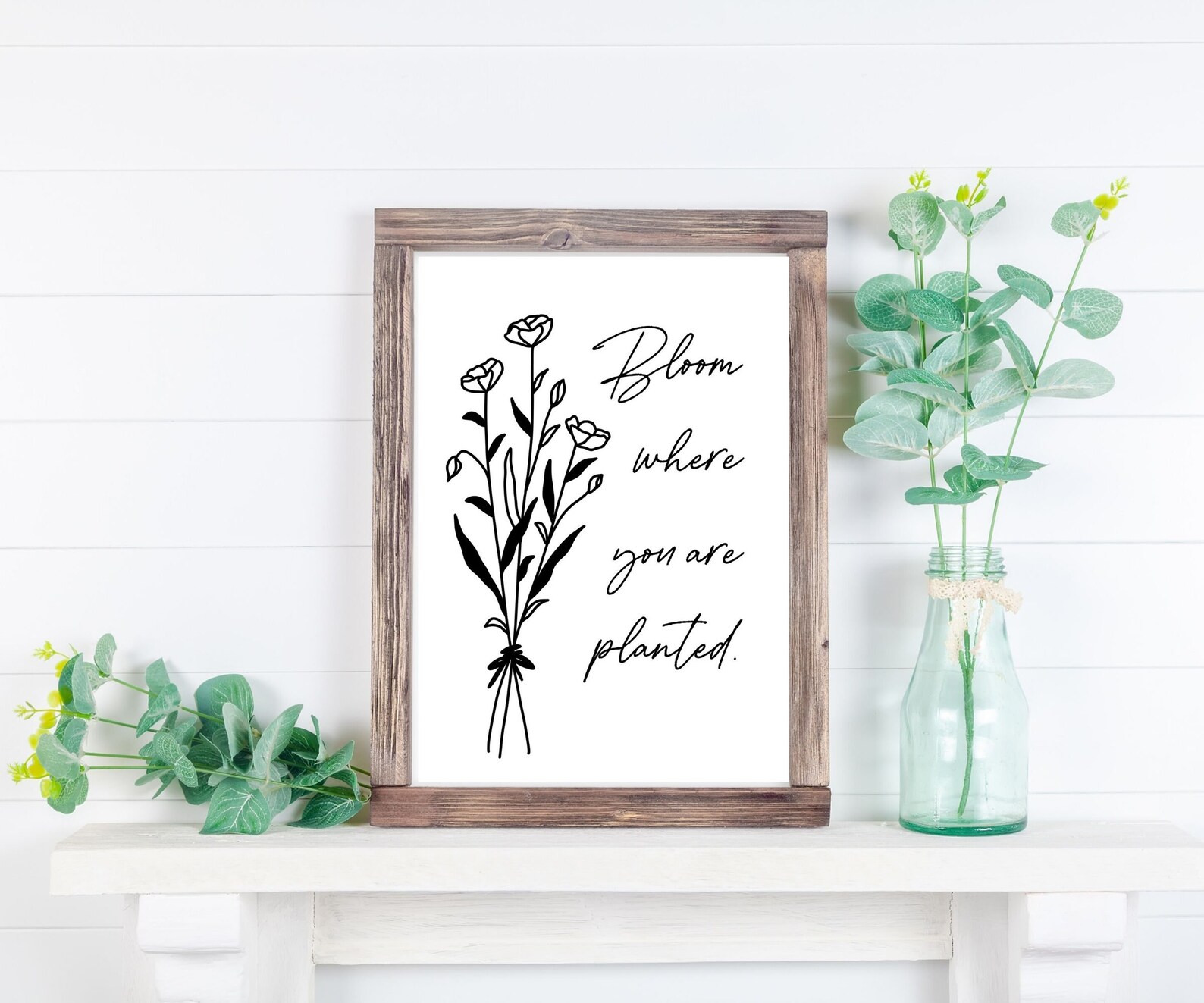 Bloom Where You Are Planted Bloom Print Modern Farmhouse - Etsy