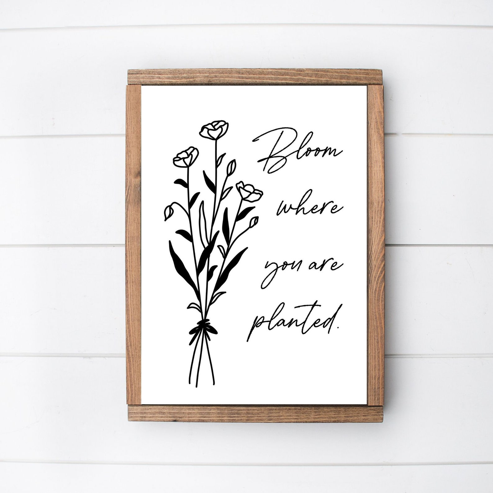 Bloom Where You Are Planted Bloom Print Modern Farmhouse - Etsy