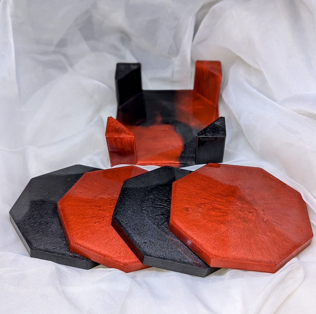 Custom Resin Coaster Sets - Etsy