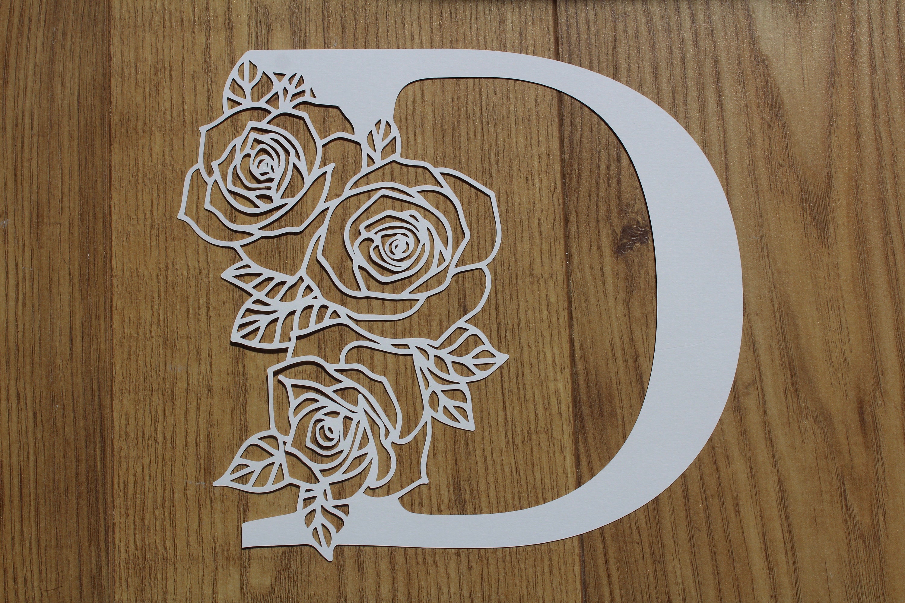 Floral Letter D Alphabet Cricut Silhouette svg pdf png jpg | Etsy