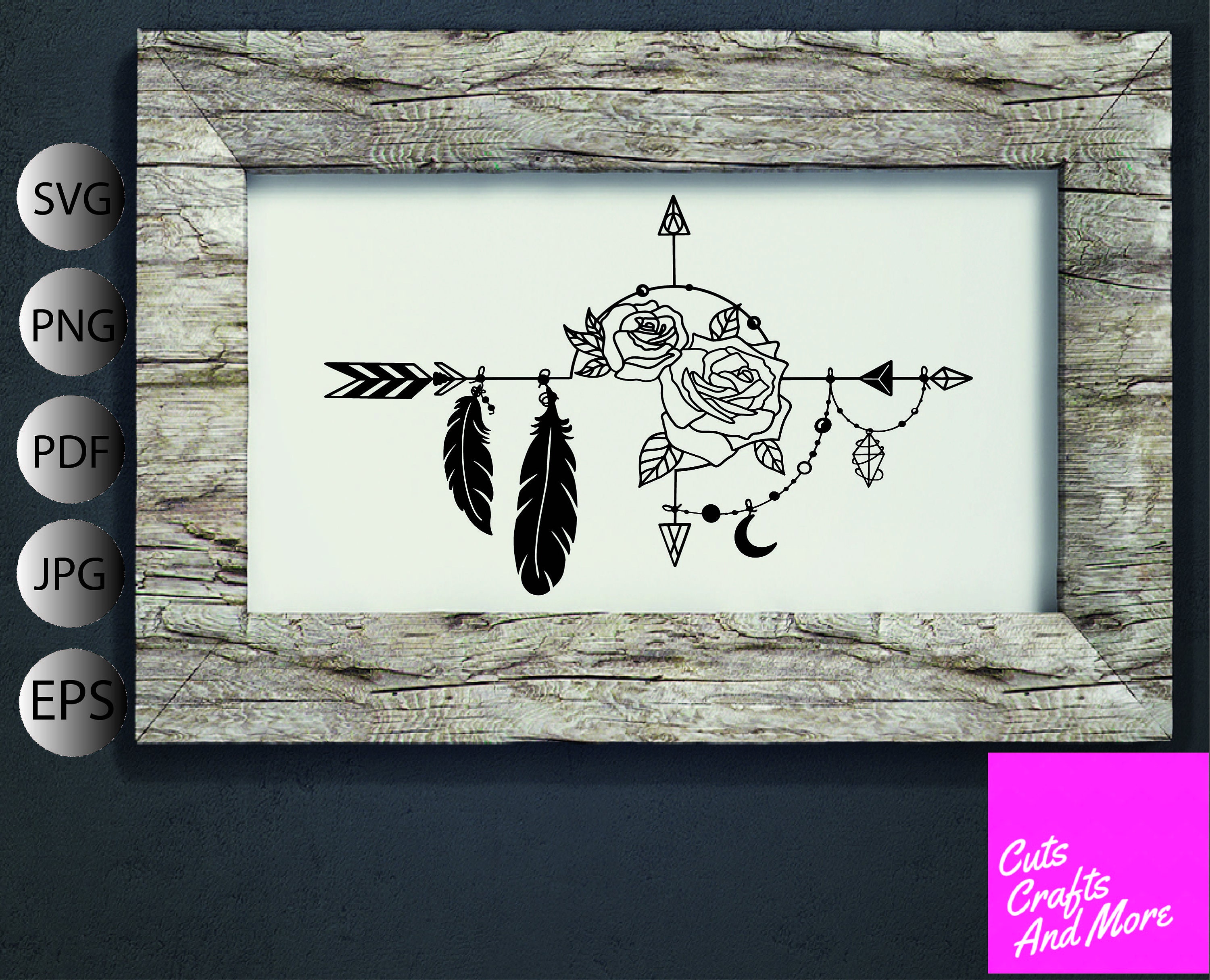 Mandala Compass SVG Feather Svg Cricut Silhouette Svg Pdf | Etsy