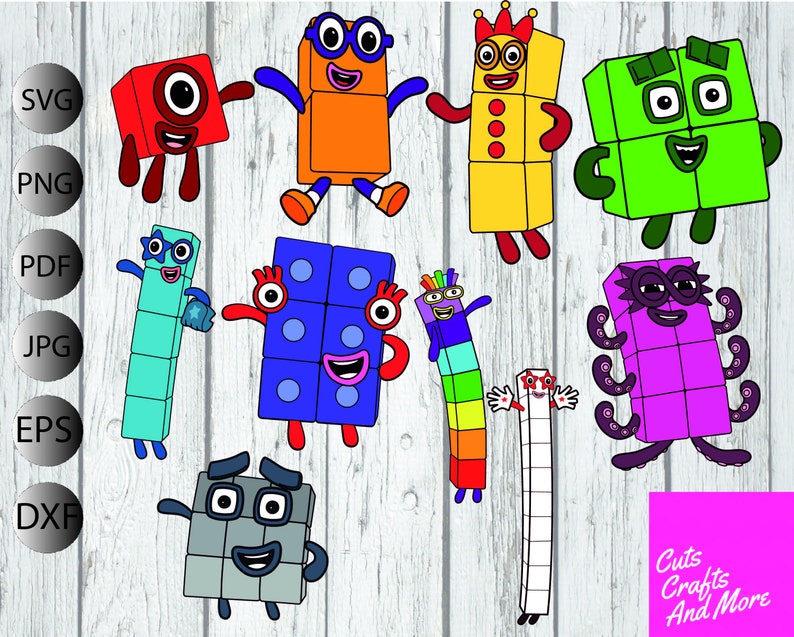 Numberblocks svg bundle Number blocks svg Number blocks | Etsy