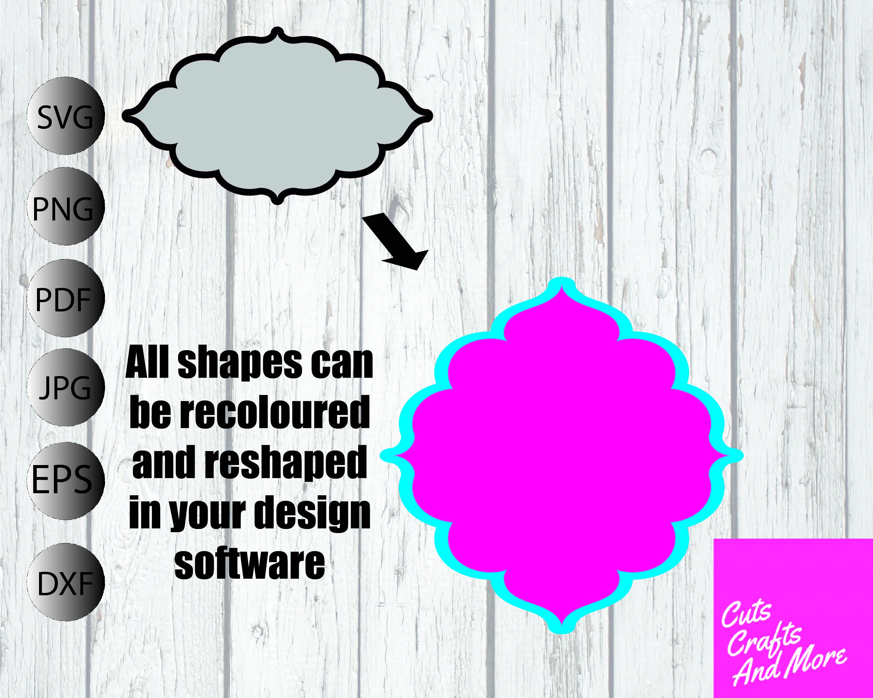 Frame SVG Bundle: Sign, Tag & Label Shapes (cut File Printable) - Etsy