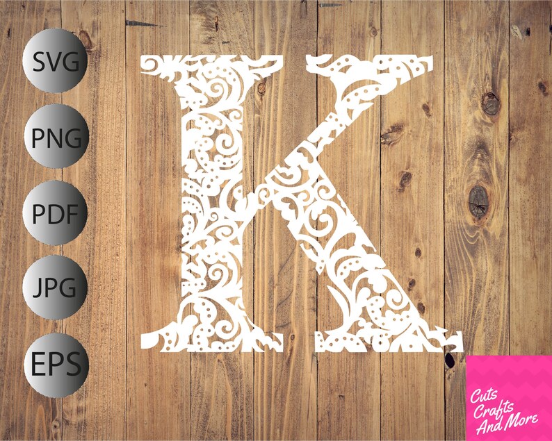 Fleur De Lis Inspired Letter K Alphabet Cricut Silhouette - Etsy