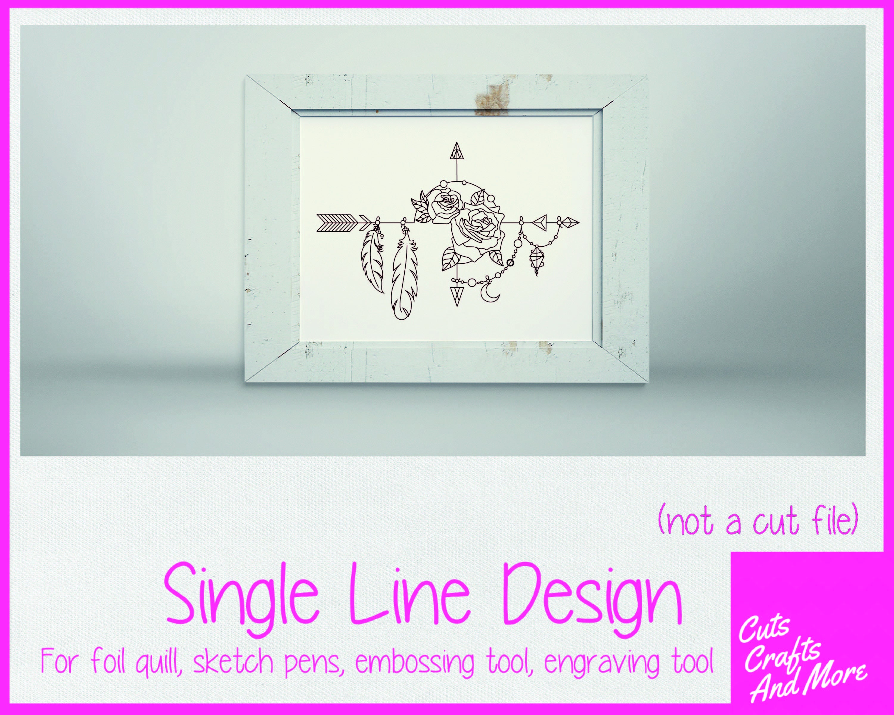 Compass Mandala Single Line Svg Foil Quill Emboss - Etsy